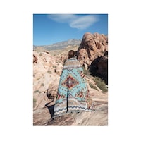 Native Dreamcathcer Southwestern Blanket Indian Blanket Geometric ...