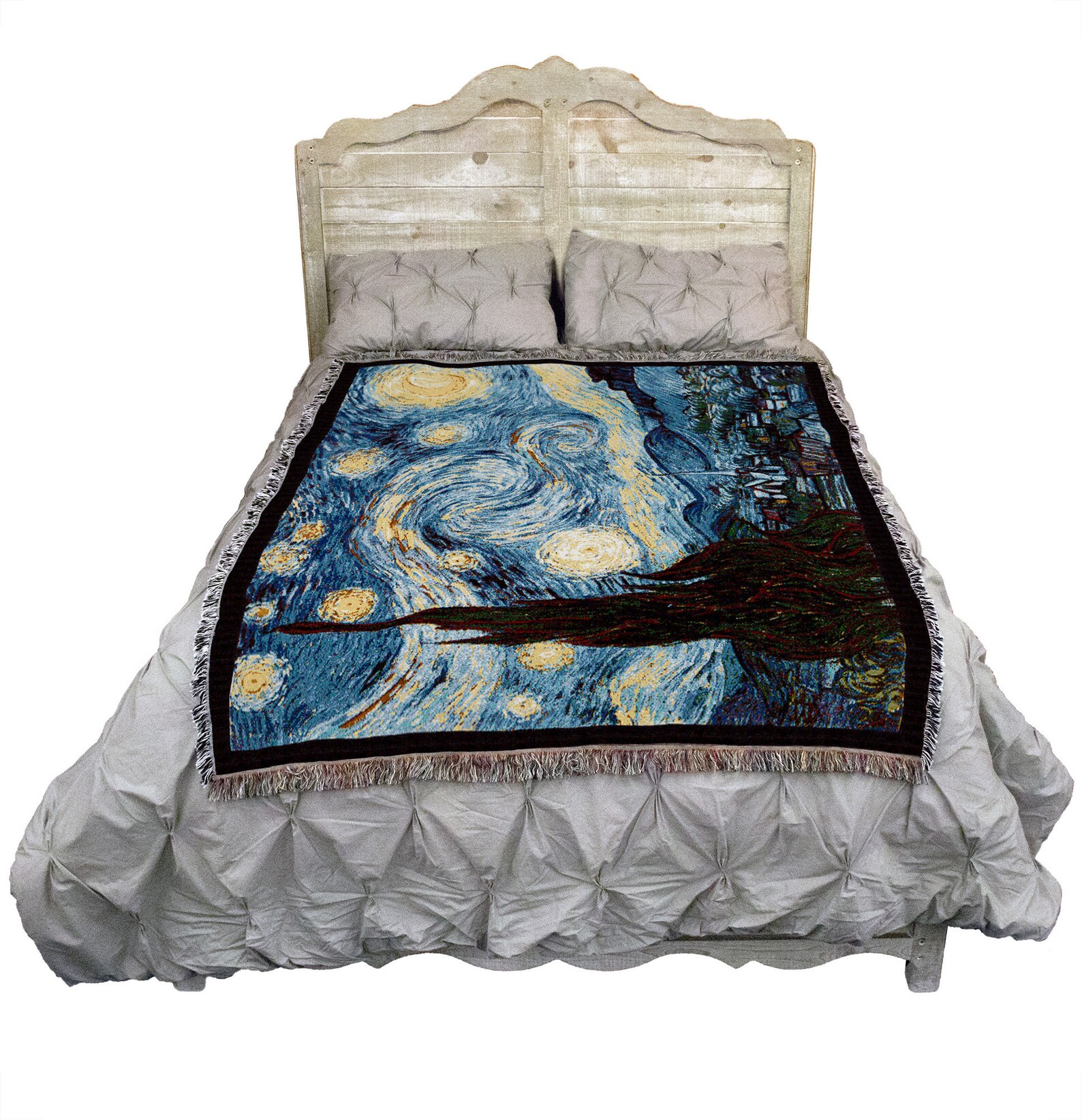 Starry Night Woven Tapestry Throw Blanket by Vincent Van Gogh | Etsy