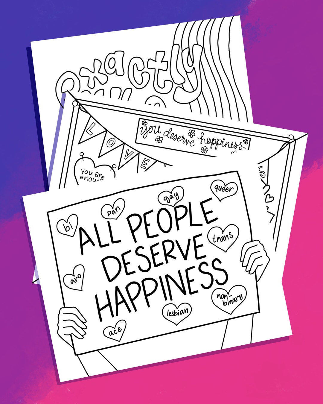 More Pride Things Coloring Page Printable *now Includes Digital ...