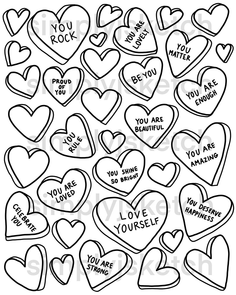 Lovely Things Coloring Page Printable *now Includes Digital Coloring ...