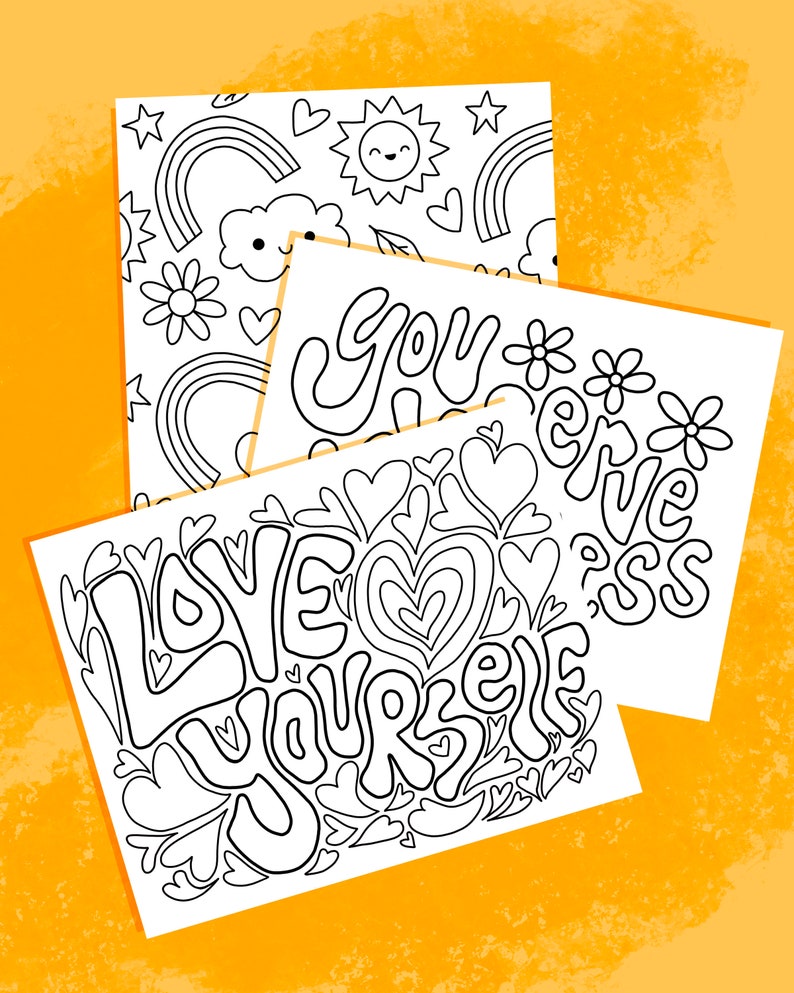 Happy Things Coloring Page Printable *now Includes Digital Coloring ...