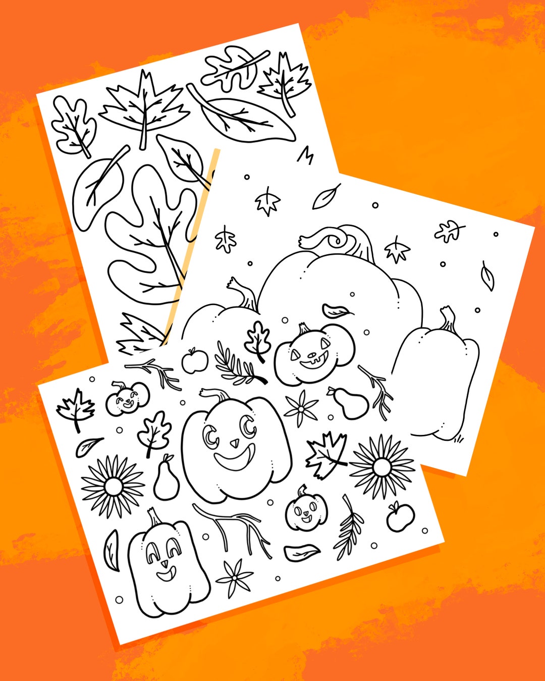 Autumn Things Coloring Page Printable *now Includes Digital Coloring ...