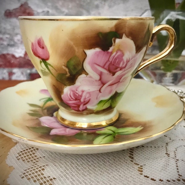 Pink Rose Tea Cup - Etsy