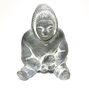Six Inch 6" Inuit Man With Fish Figure Figurine Abbott Canada Made in ...