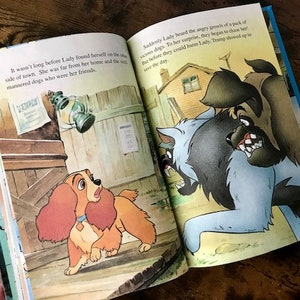 1994 Walt Disney's Lady and the Tramp Hardcover Book Animated Classic ...