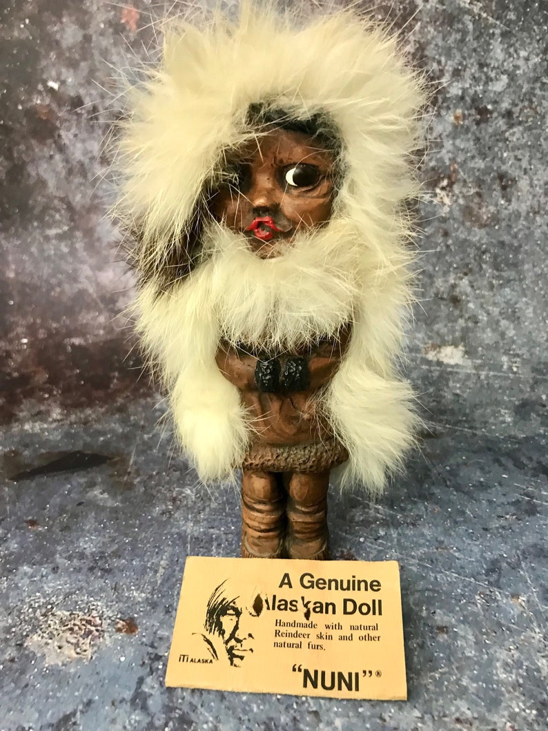 Nuni Genuine Alaskan Doll Real Reindeer Skin Natural Fur Furs Alaska ...