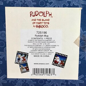 Rudolph the Red Nosed Reindeer Coffee Mug Cup Enesco Island of Misfit ...