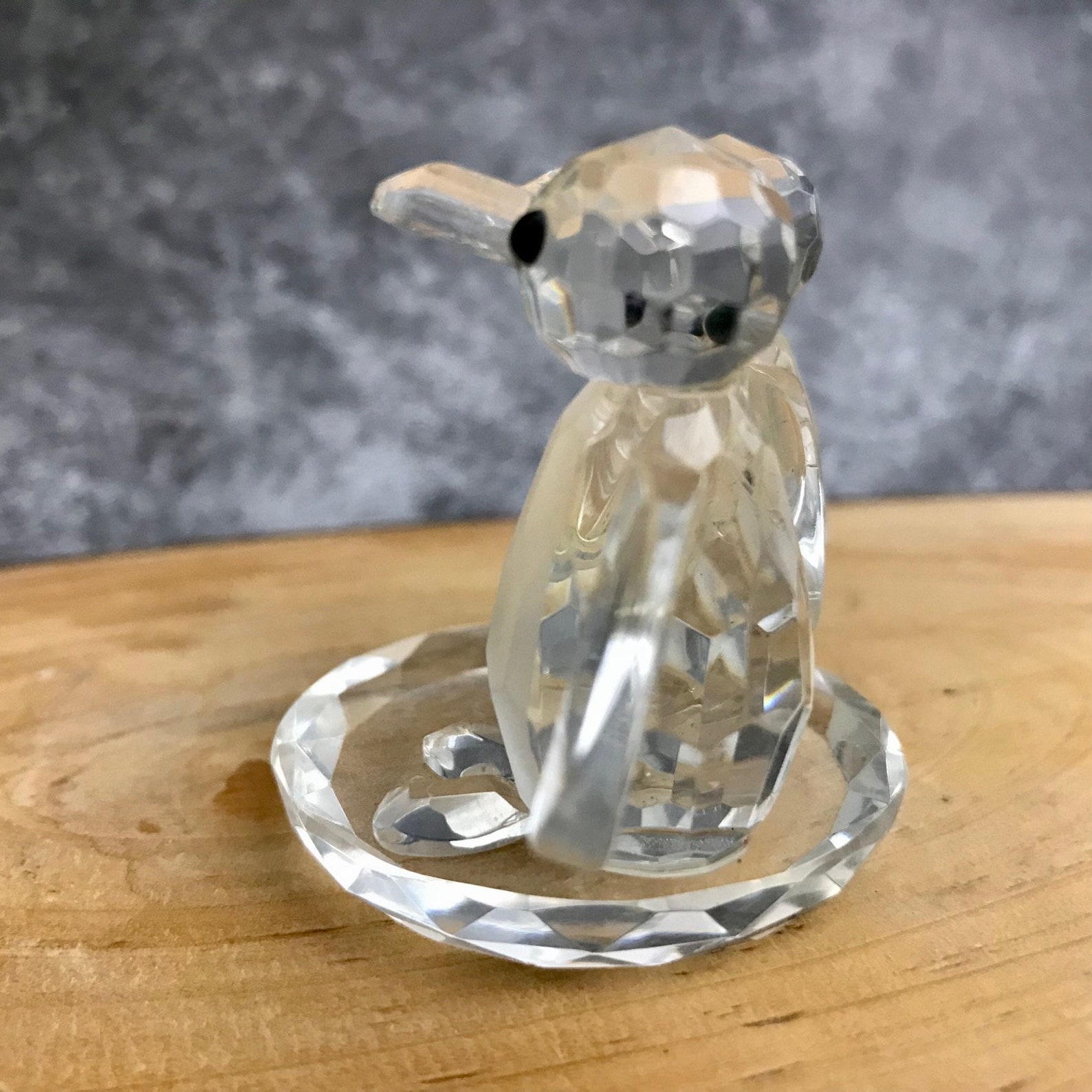 Glass Crystal Penguins Penguin Pair on Ice Floe Clear Frosted - Etsy