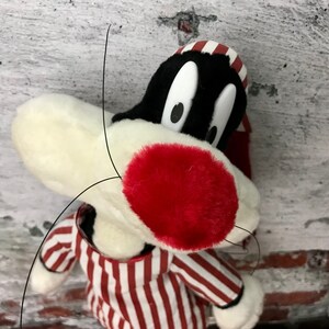 Sylvester Cat 17 Inch Plush 1997 Licensed Looney Tunes Ace Striped Red ...