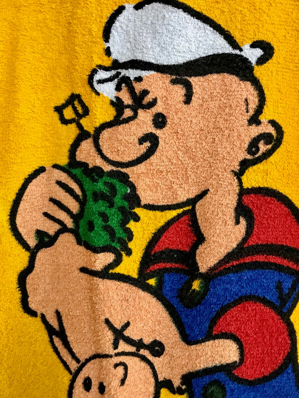 1980 Popeye and Swee'pea Eating Spinach 22x40 Inch Towel | Etsy