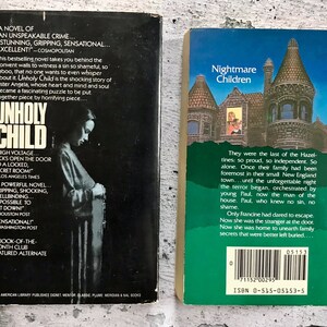 Lot of 2 Horror Novels First Edition Printing Unholy Child Catherine ...