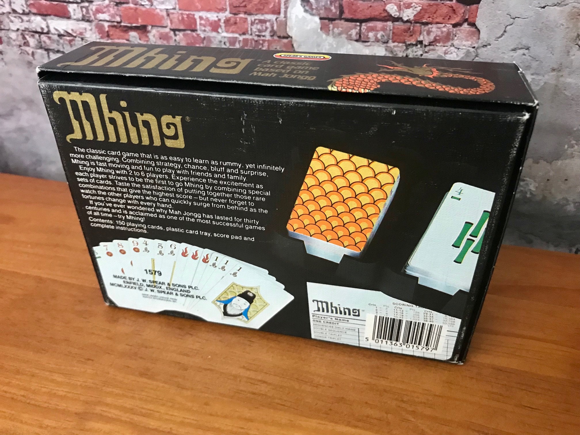 Mhing Spear's Games 1980s Classic Card Game Based on Mah Jongg Jong ...