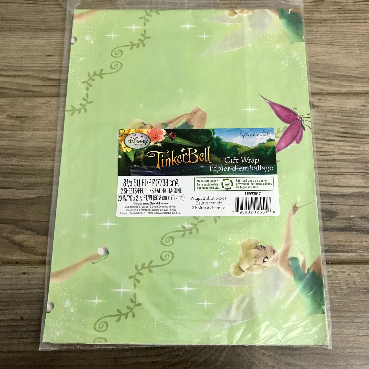 Disney Princess Gift Wrap Discontinued Little Mermaid Ariel Tinkerbell ...