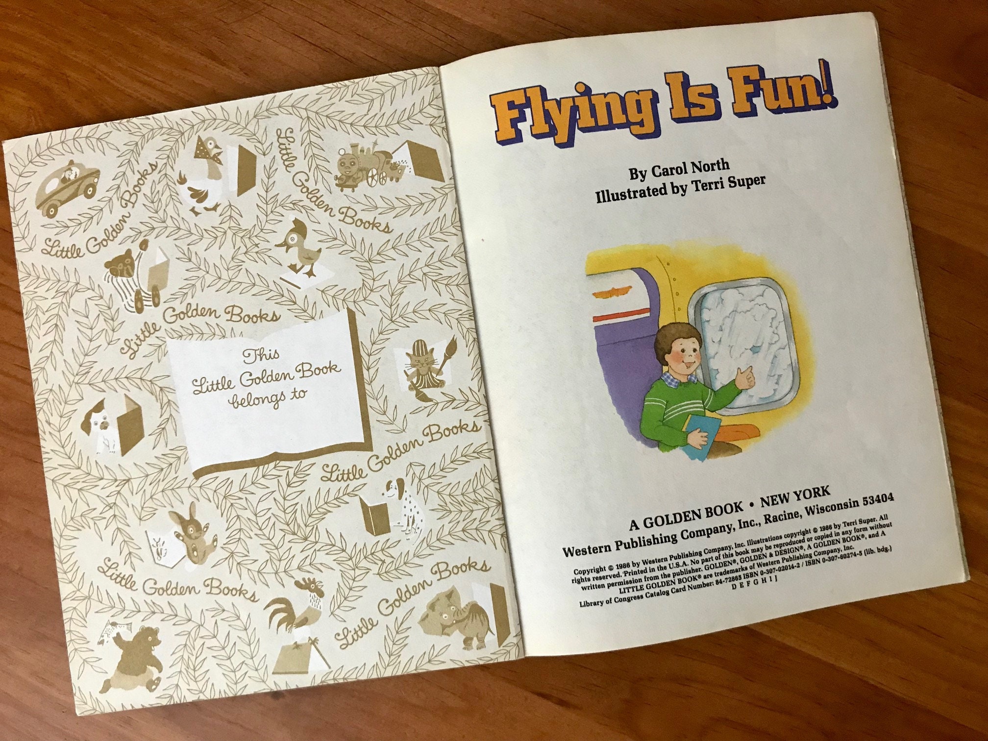 Flying is Fun A Little Golden Book 1980s Air Travel Planes - Etsy