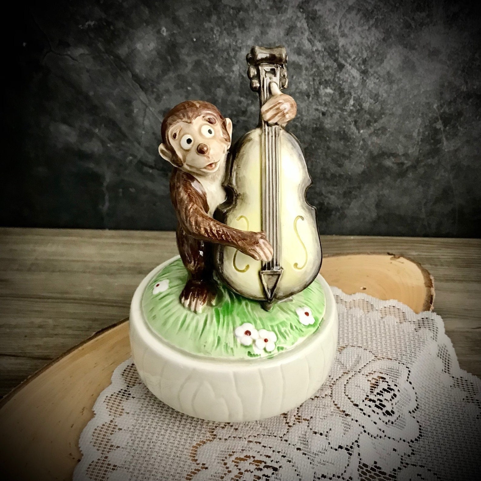 Schmid Monkey Music Box Playing Music Musical Instrument - Etsy