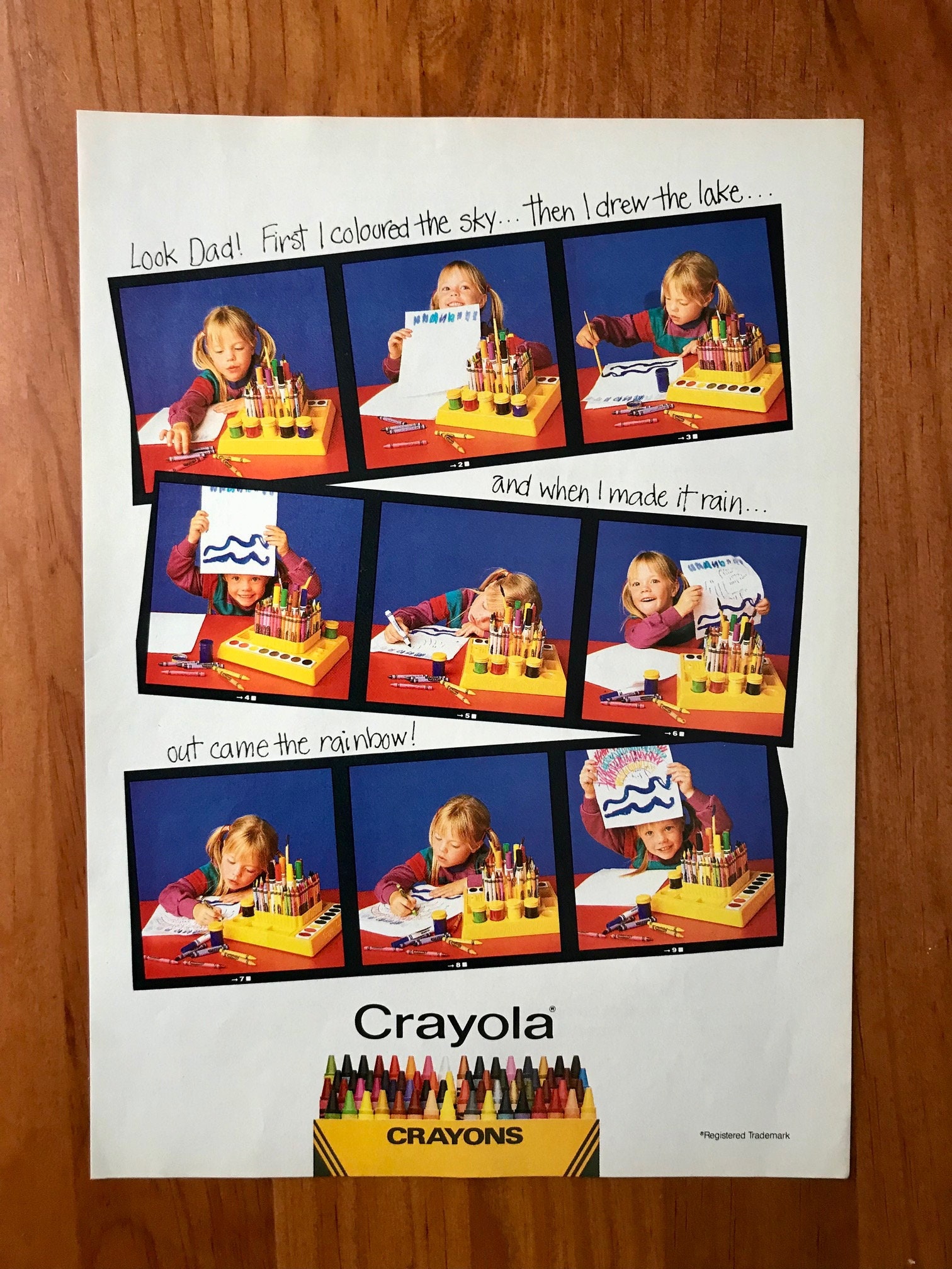 1985 Crayola Crayons Original Magazine Ad Advertisement Canadian Living ...