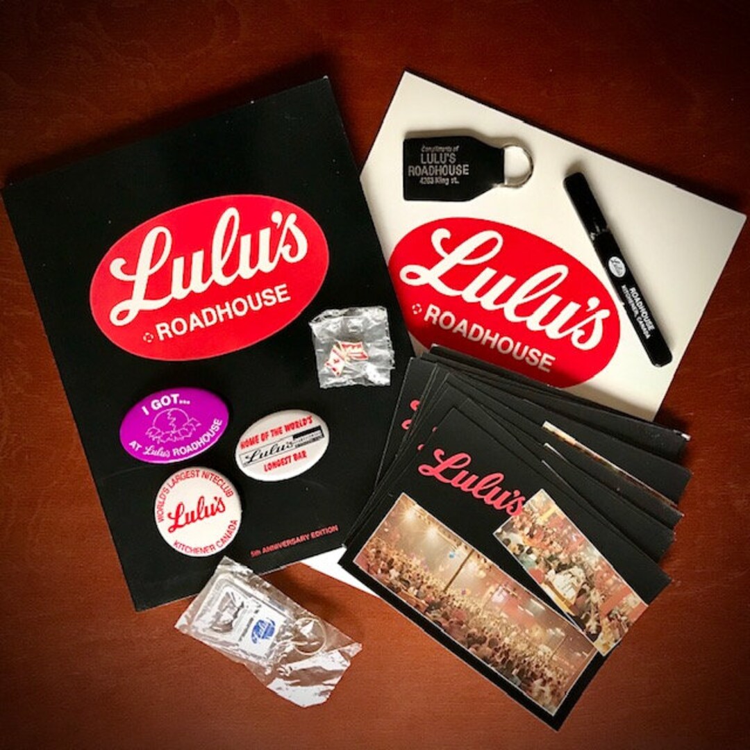 Big Lot Lulu's Roadhouse Kitchener World's Longest Bar Memorabilia Book ...