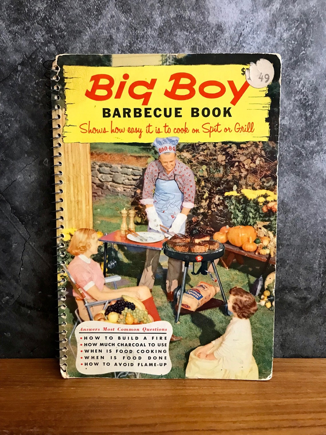 First Edition 1956 Big Boy Barbecue Book Kingsford Spiral - Etsy