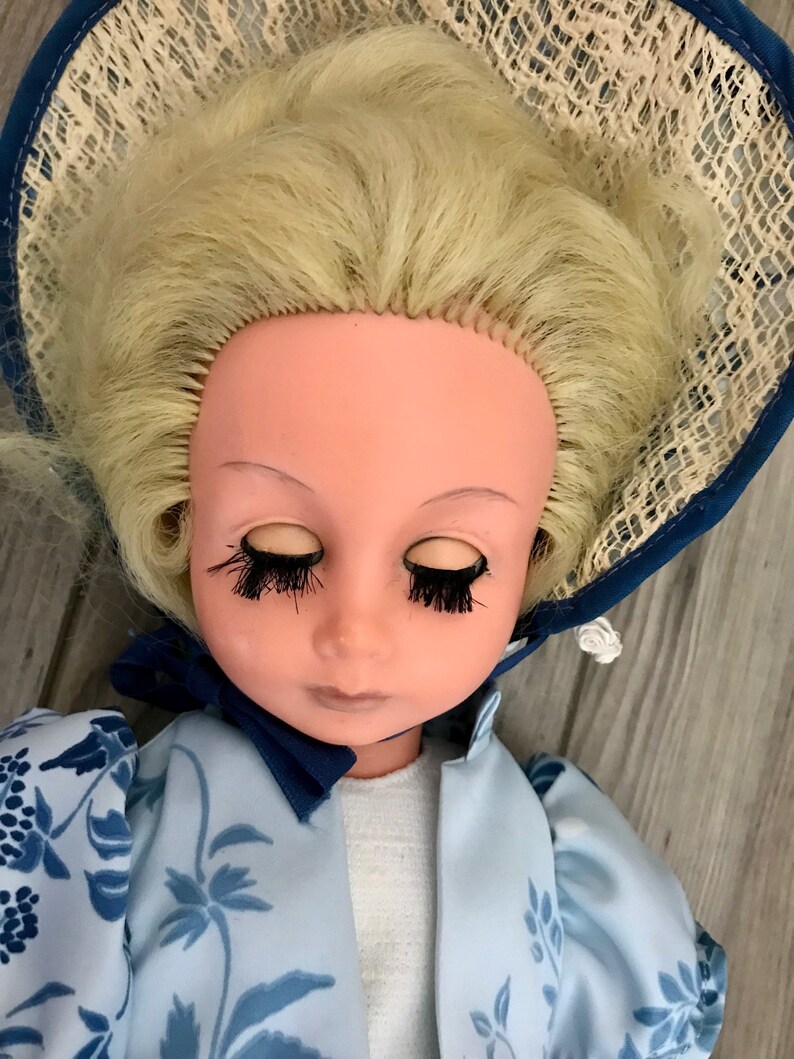Furga Italy Vintage Doll Rooted Blonde Hair Grey Sleepy Eyes | Etsy
