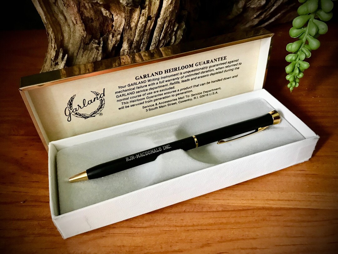 Garland Heirloom Pen Bubble Top Original Case RJR Macdonald Inc RJ ...