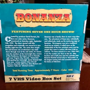 Bonanza Television Show Series Western Classic 1996 Seven VHS Set ...