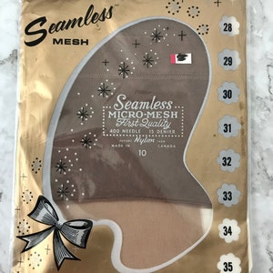 Seamless Micro-mesh Thigh High Stockings Nylons Vintage MCM Fashion ...