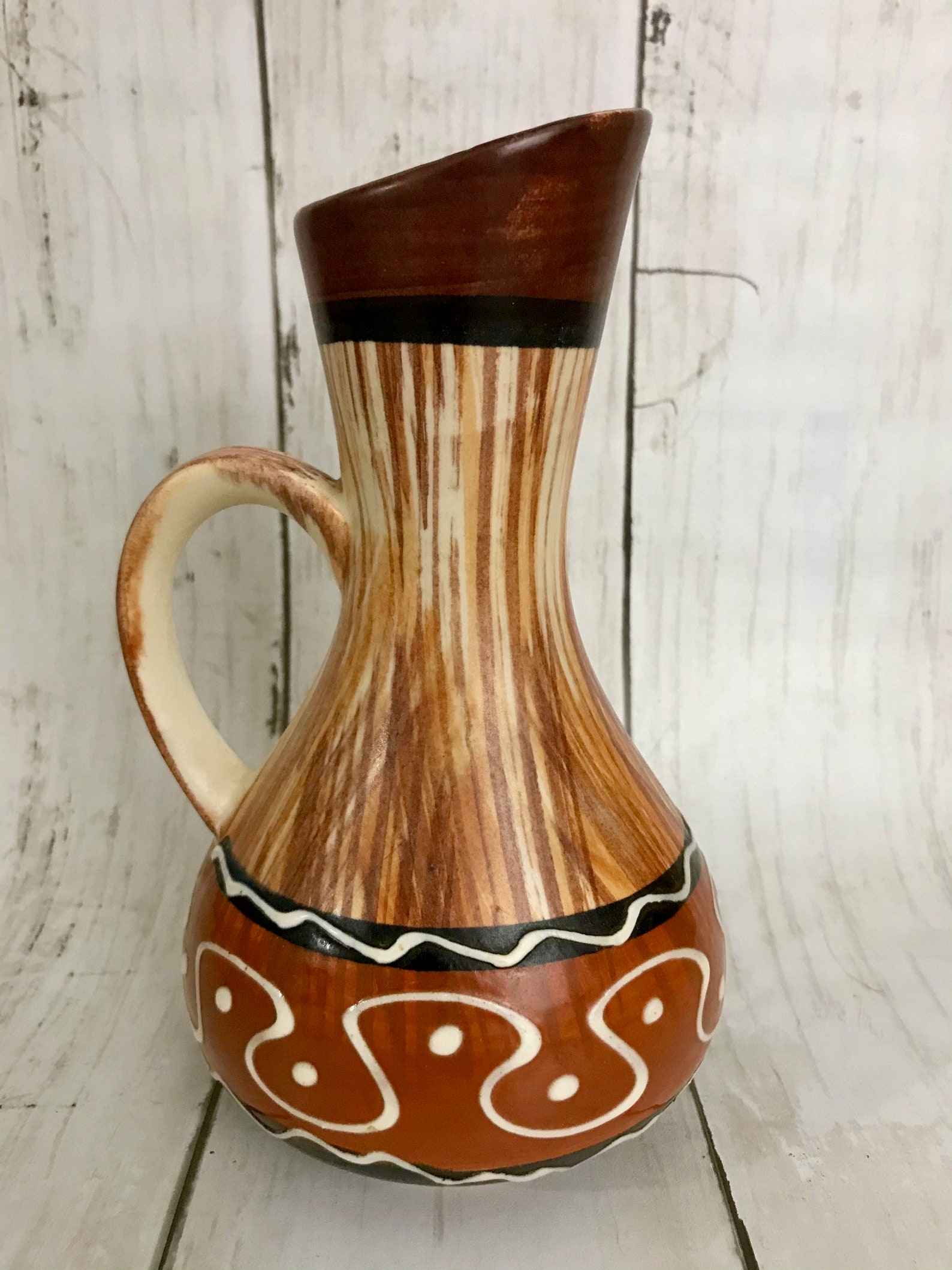 Bay Keramik West German Hand Painted Handgemalt Pottery Vase - Etsy Canada