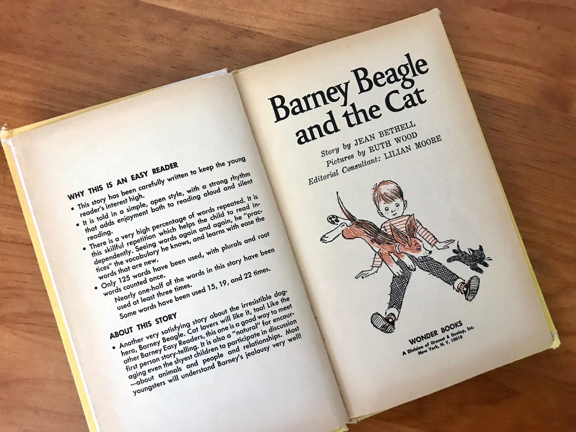 Barney Beagle and the Cat Wonder Books Easy Reader Jean - Etsy