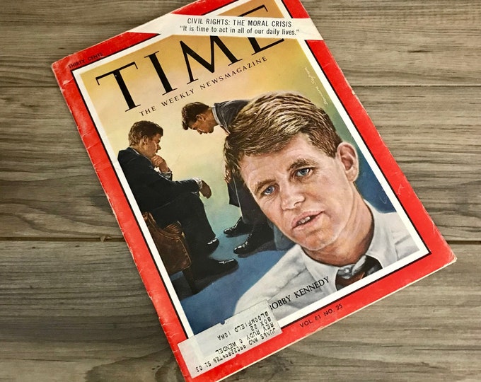 Bobby Robert F. Kennedy Time Magazine Cover June 21 1963 American Civil ...