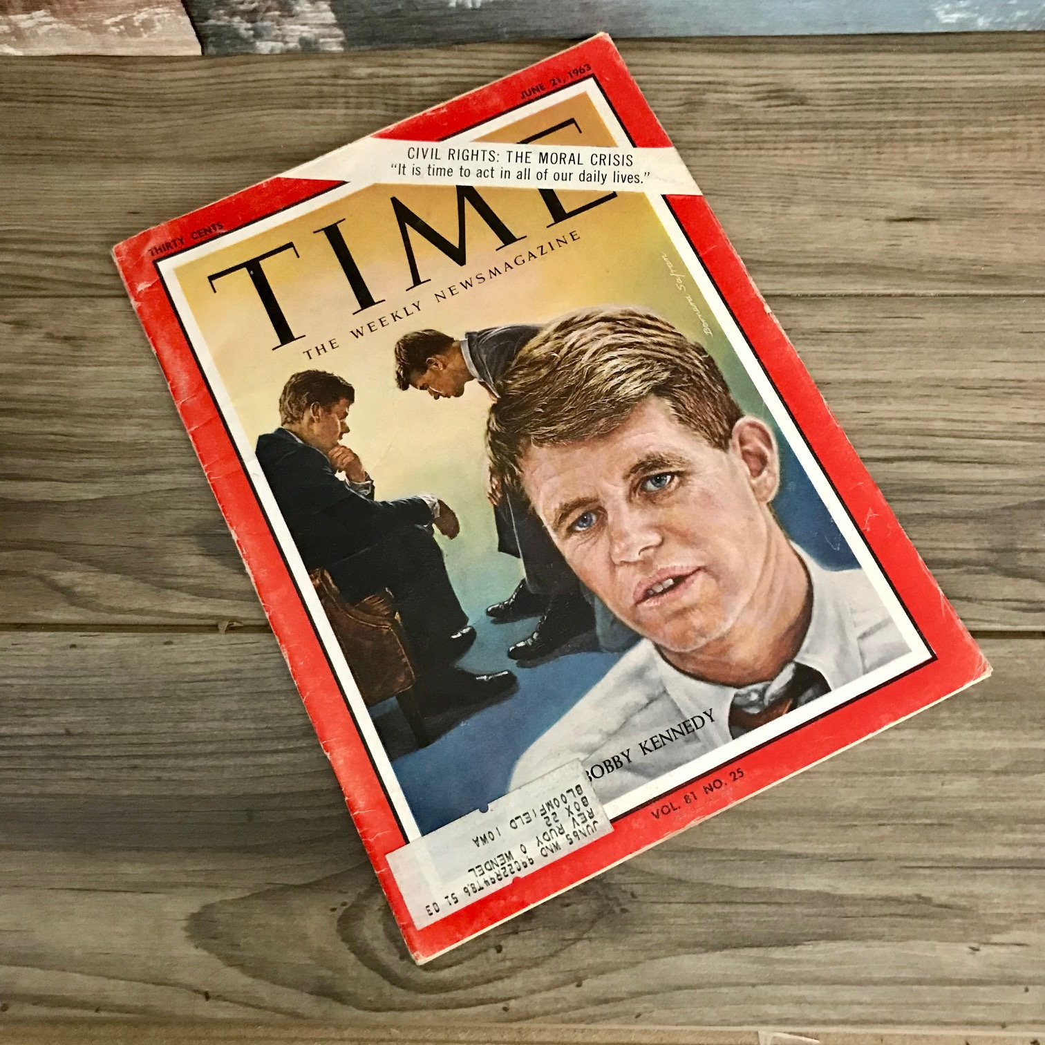 Bobby Robert F. Kennedy Time Magazine Cover June 21 1963 American Civil ...