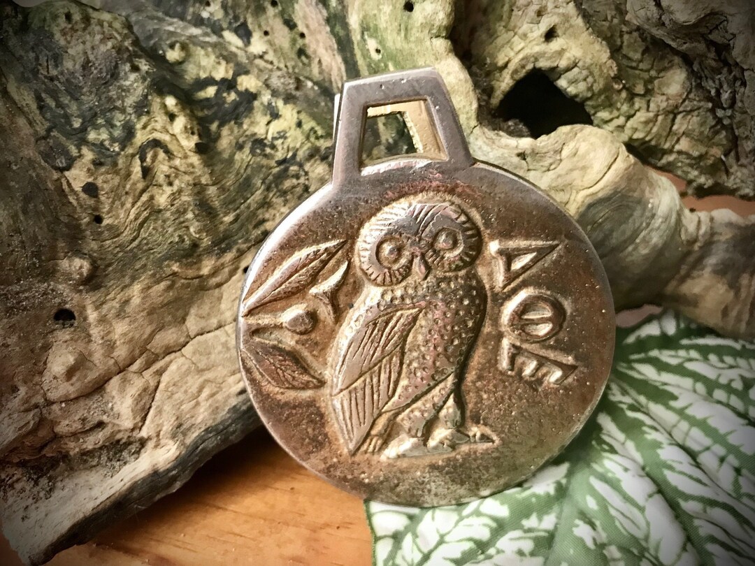 Metal Owl of Athena Clip Brass AOE Greek Goddess Mythology - Etsy