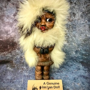 Nuni Genuine Alaskan Doll Real Reindeer Skin Natural Fur Furs Alaska ...
