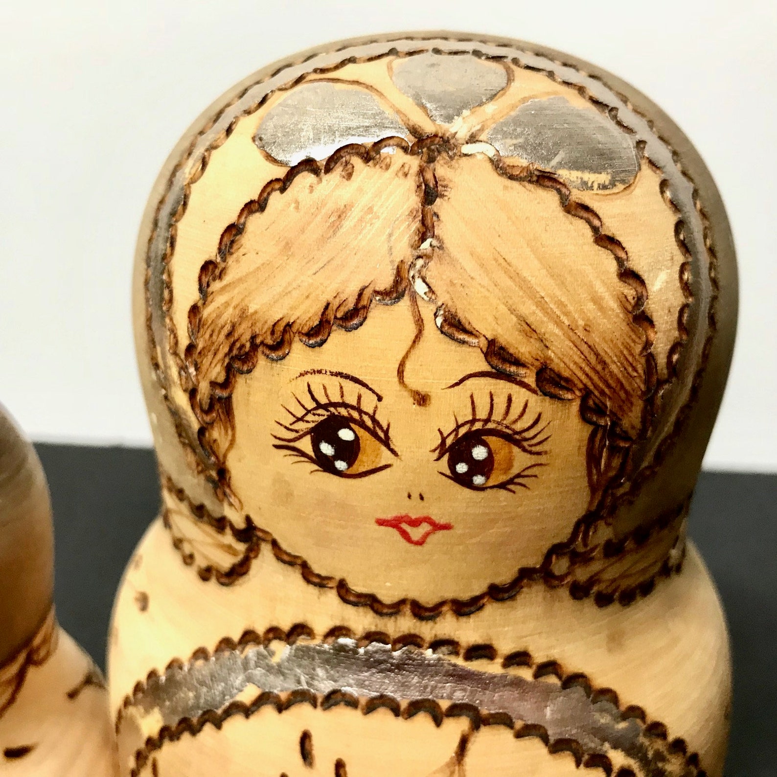 Matryoshka Russian Style Nesting Dolls Wooden Wood Burning - Etsy Canada