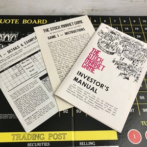 1970 the Stock Market Bookcase Bookshelf Game Night Avalon - Etsy Canada