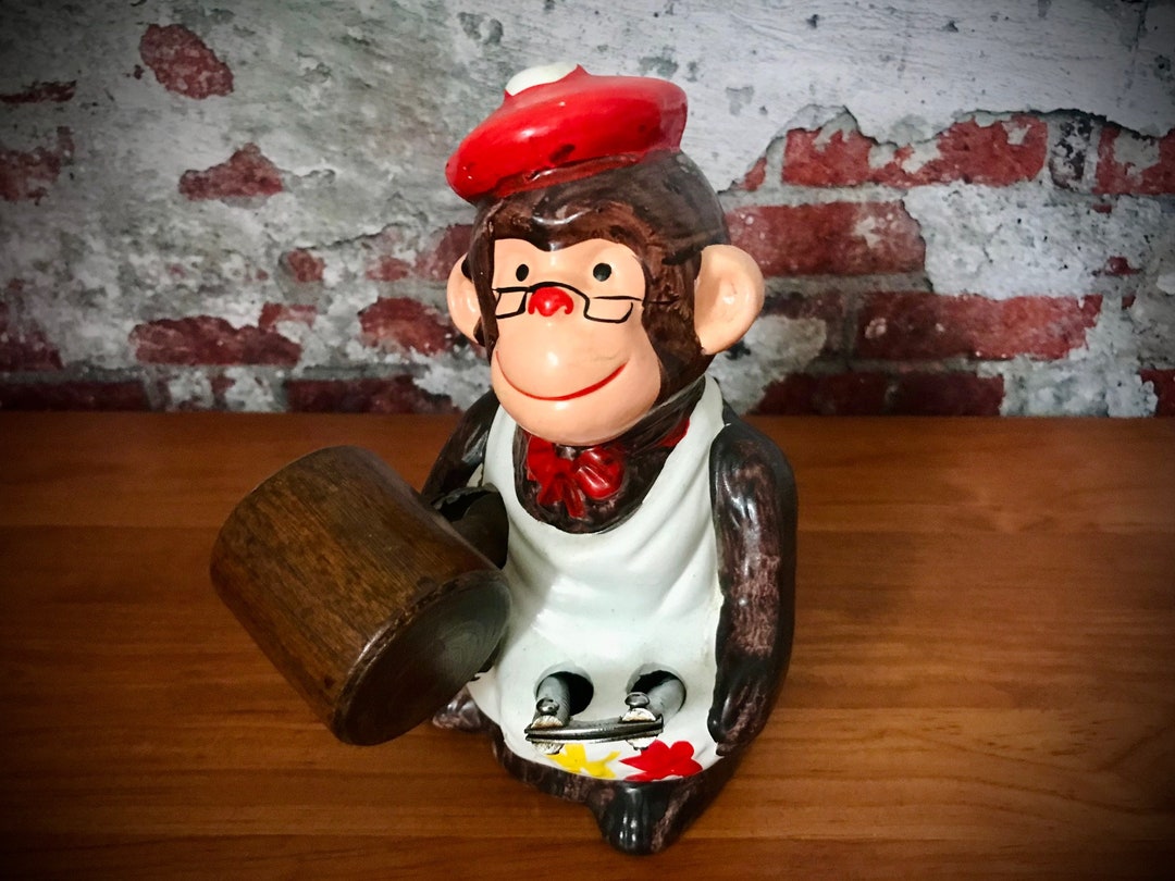 Monkey Gorilla Ape Primate Nutcracker Set Complete Mallet Cracker Picks ...