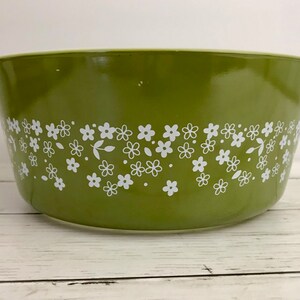 Lot of 2 Pyrex Spring Blossom Green Crazy Daisy 474-B 1.5 QT - Etsy