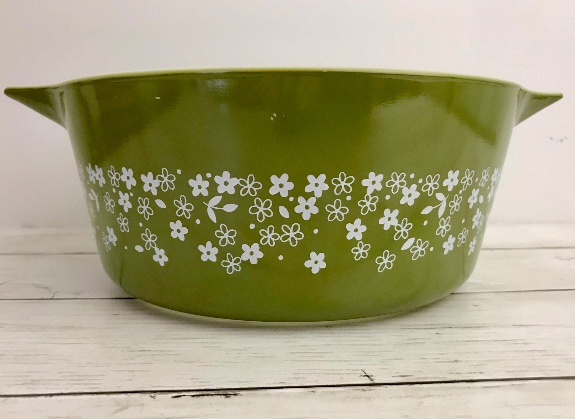 Lot of 2 Pyrex Spring Blossom Green Crazy Daisy 474-B 1.5 QT - Etsy Canada