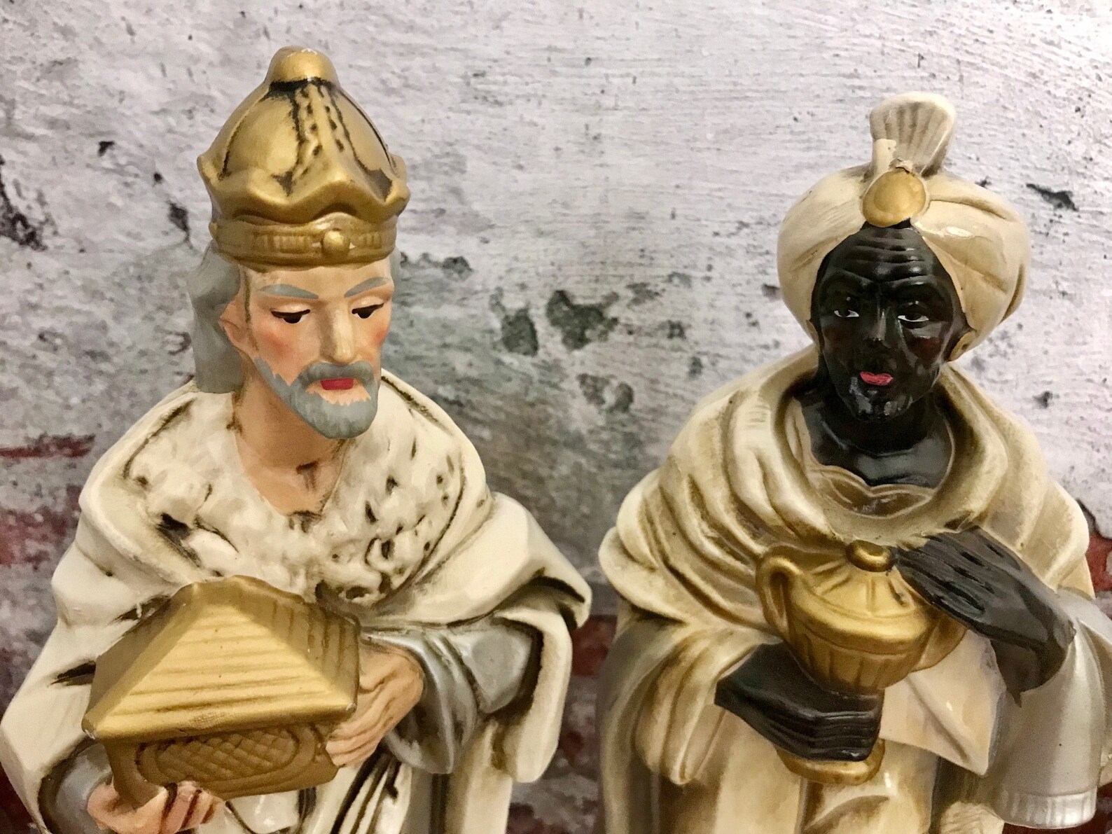 Lot of 3 Large Paper Mache Wise Men Three Kings Nativity | Etsy