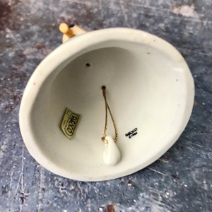 1980 Enesco Angel Winged Pig With Flute Blue Ceramic Bell Vintage Made ...