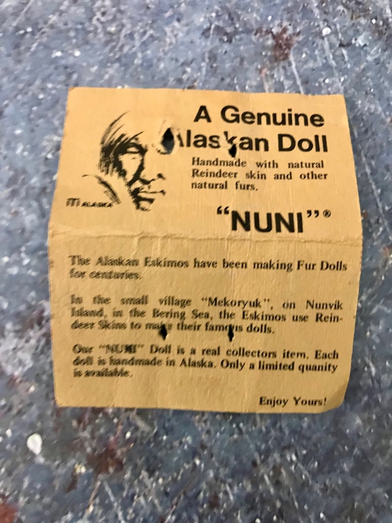 Nuni Genuine Alaskan Doll Real Reindeer Skin Natural Fur Furs Alaska ...