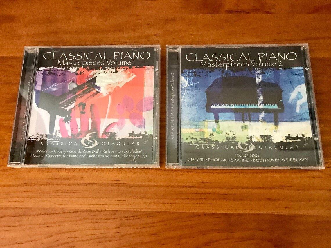 Lot of 2 Cds Classical Piano Masterpieces Volume 1 & 2 2001 - Etsy