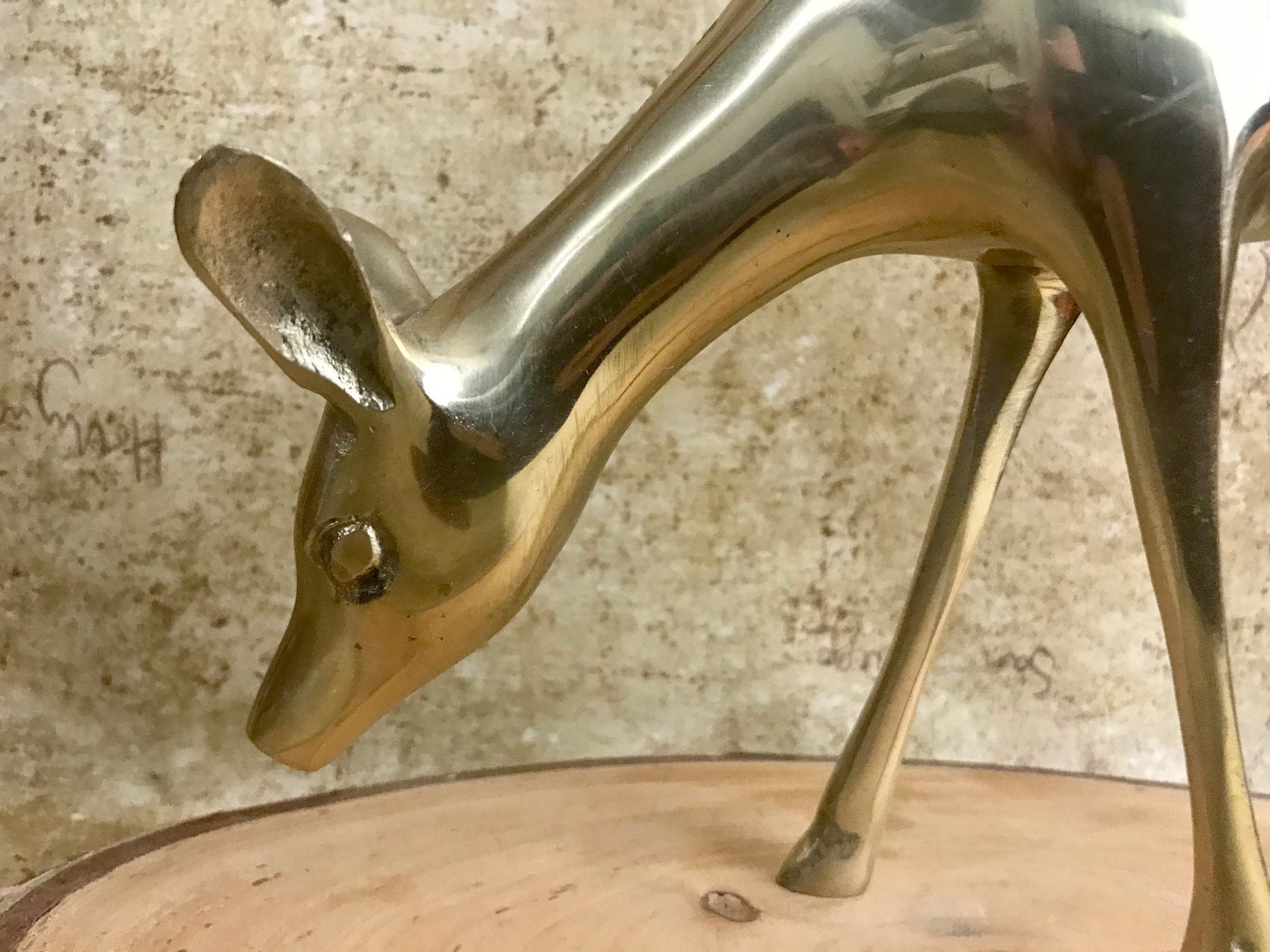 Graceful Lovely Solid Brass Deer Doe Figurine Vintage Decor - Etsy