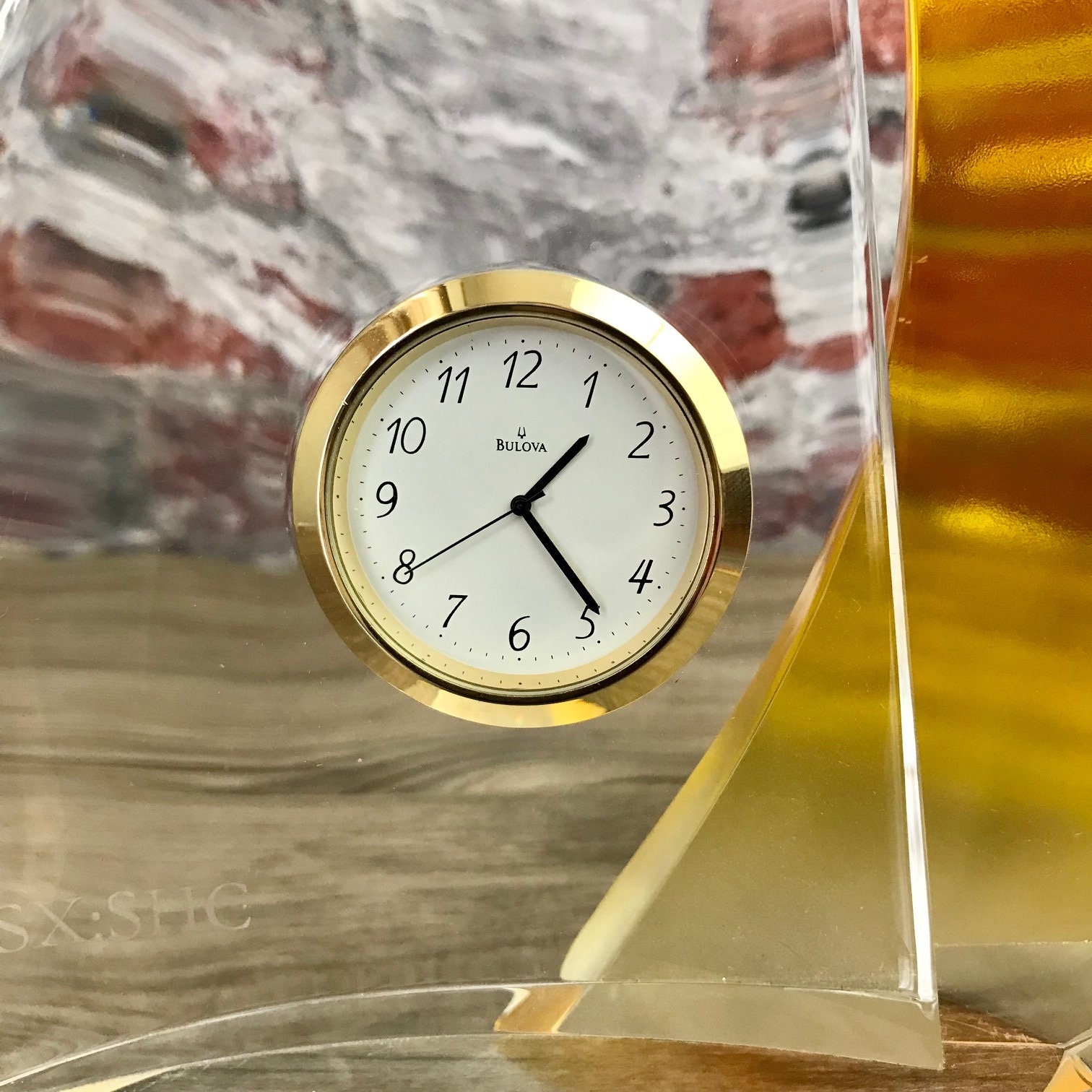 Bulova Sailboat Crystal Hoya Clock Yellow Amber Working - Etsy Canada