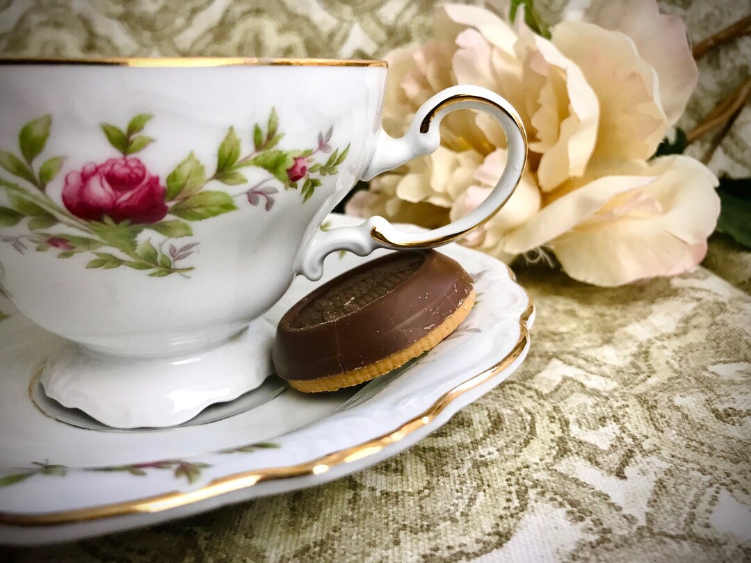 Johann Haviland Bavaria Germany Moss Rose Pink Roses Footed Teacup Tea ...