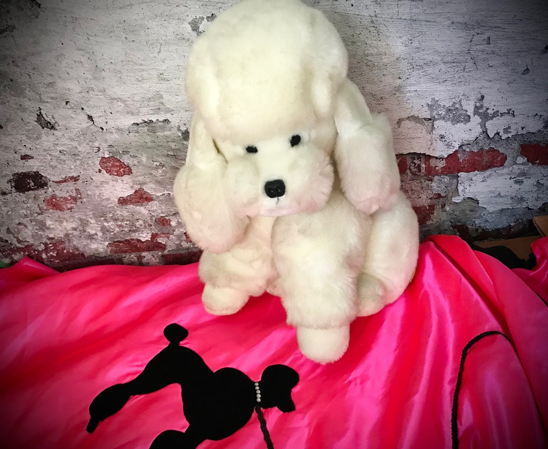 rare-large-16-inch-24k-polar-puff-french-poodle-white-silver-etsy