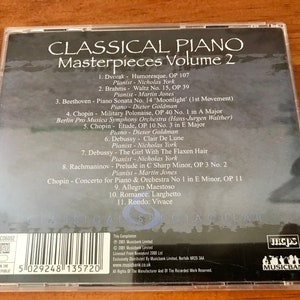 Lot of 2 Cds Classical Piano Masterpieces Volume 1 & 2 2001 Chopin ...