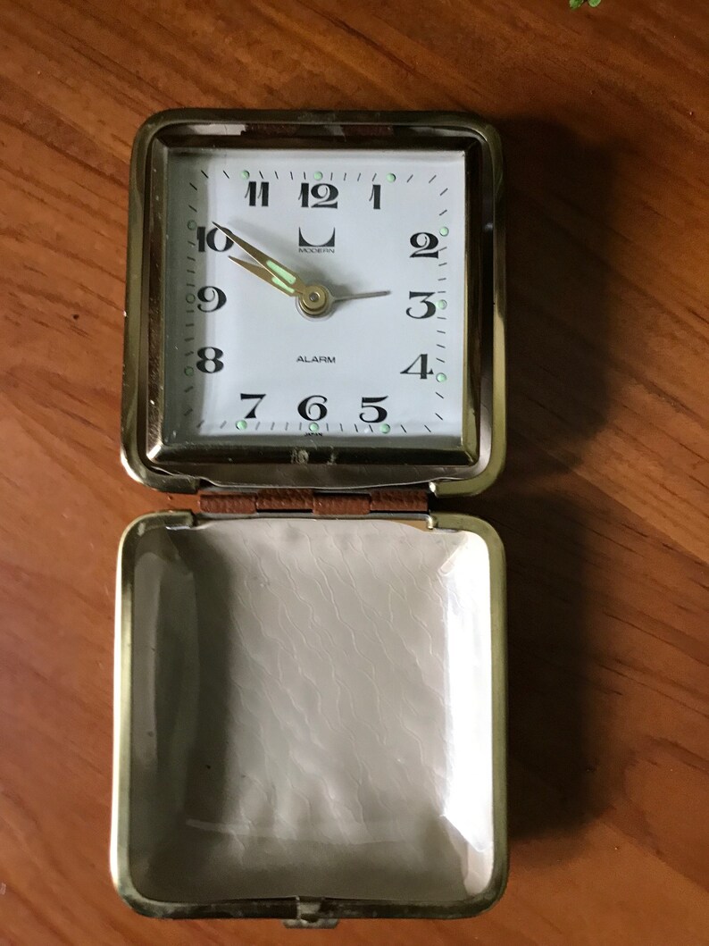 Glow in the Dark Made in Japan Travel Alarm Clock Brown Case - Etsy