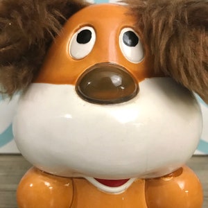 Coin Bank Lovable Dog Puppy Cuddle Me Ceramic Piggy Bank Plush Fabric ...