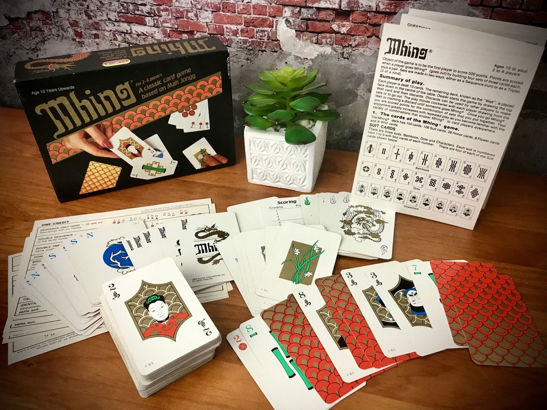 Mhing Spear's Games 1980s Classic Card Game Based on Mah Jongg Jong ...