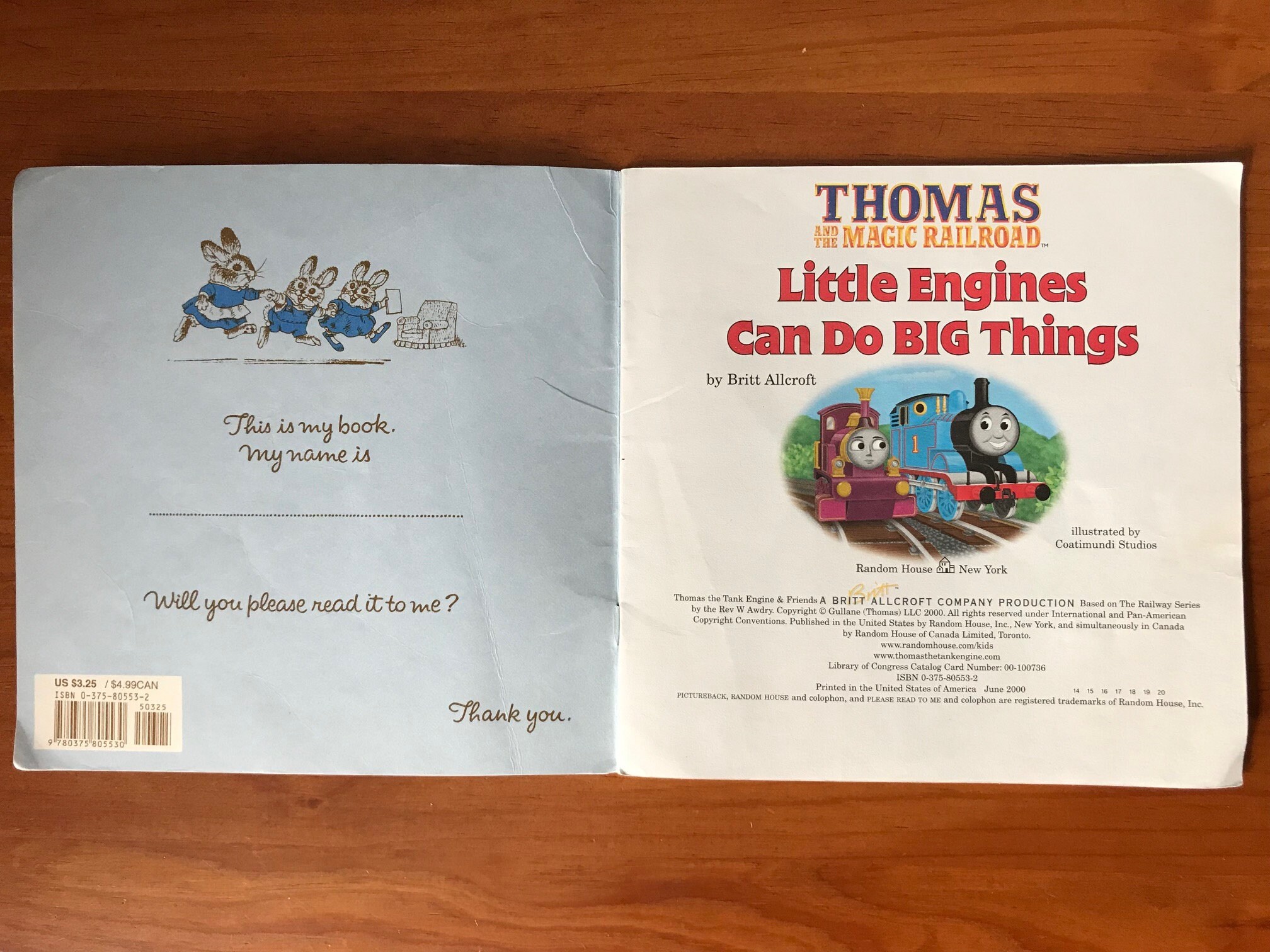 Thomas and the Magic Railroad Little Engines Can Do Big Things Vintage 2000 Random House ...